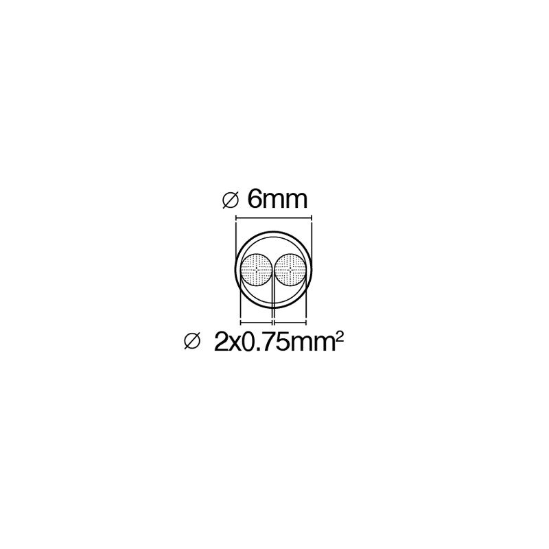 ΚΑΛΩΔΙΟ ΥΦΑΣΜΑΤΙΝΟ ΣΤΡΟΓΓΥΛΟ 2Χ0.75mm 3m KITΡΙΝΟ VK/FAB/275/3/Y